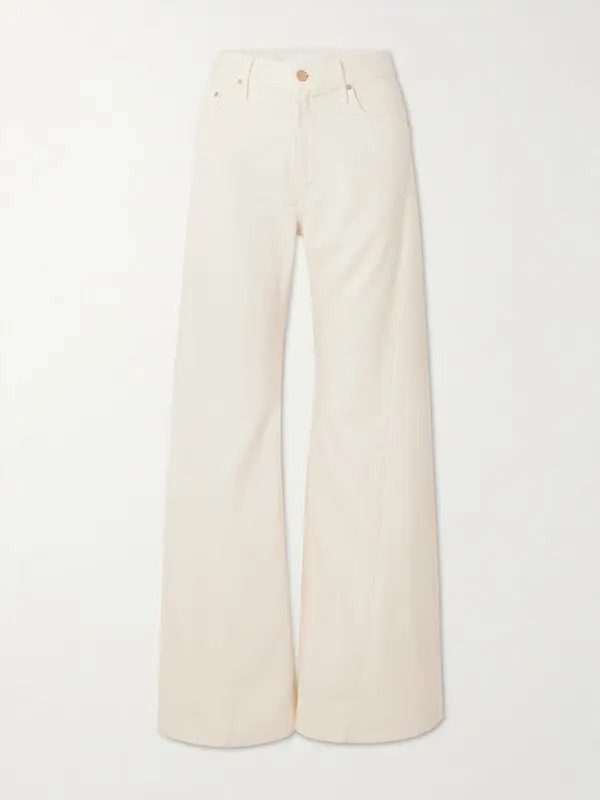 MOTHER The Lemon Twist High-rise Wide-leg Jeans - Neutrals