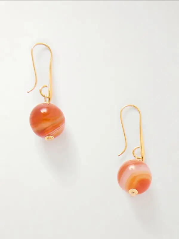 JENNIFER BEHR Serenity Agate Earrings - Orange
