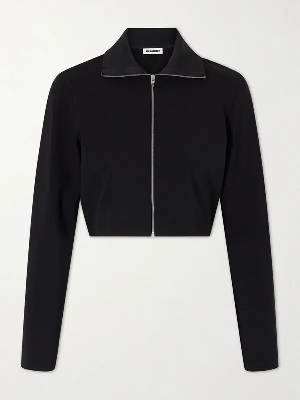 JIL SANDER Cropped Crepe Jacket