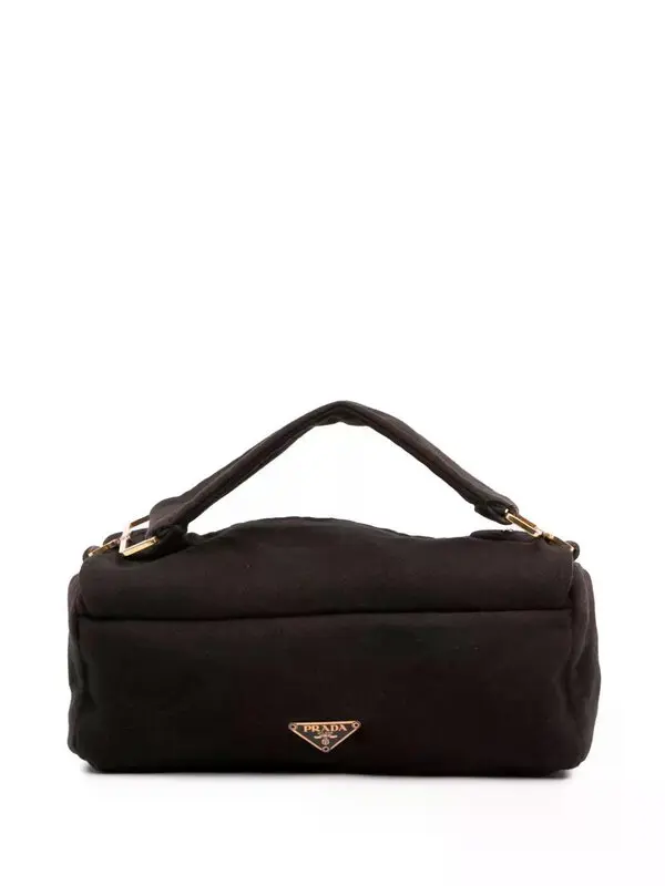 Prada 2000-2013 Jersey Handbag - Black