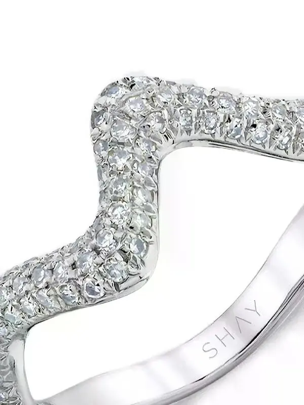 Shay Diamond Wave Ring - Silver