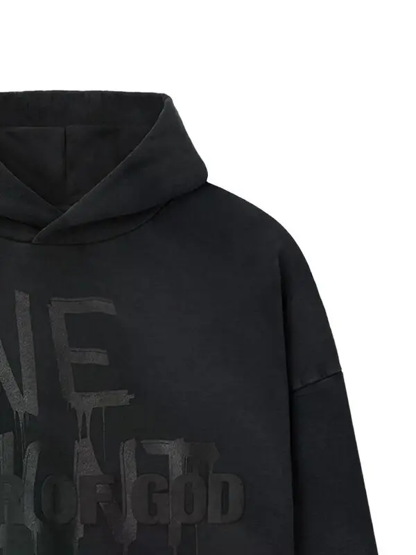 Fear Of God Logo-lettering Hoodie - Black