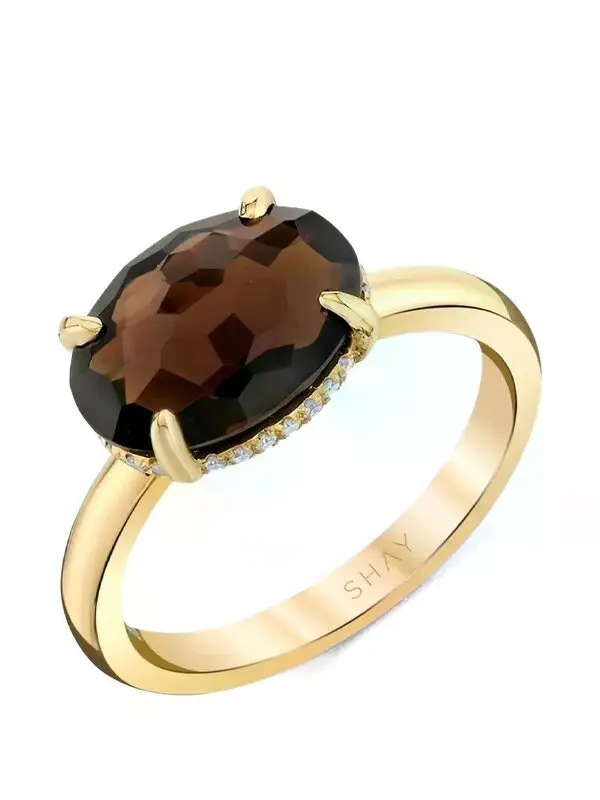 Shay Smoky Quartz And Diamond Ring - Gold