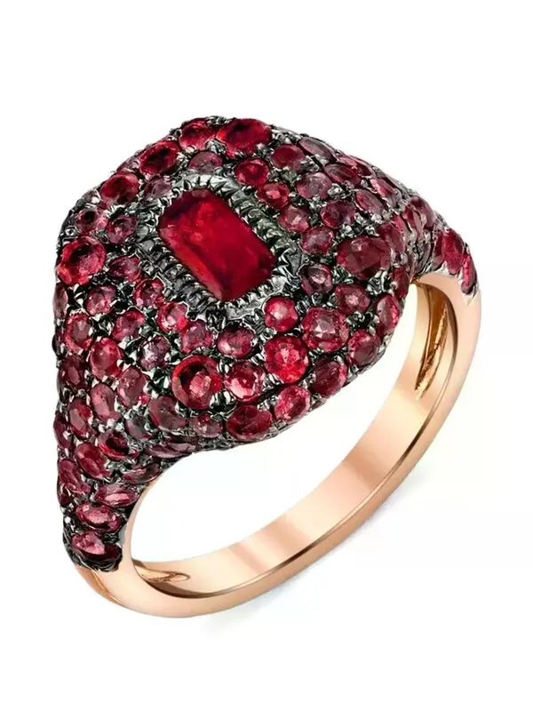 Shay 18k Rose Gold Ruby Ring - Pink