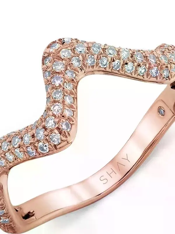 Shay Wave Diamond Ring - Pink