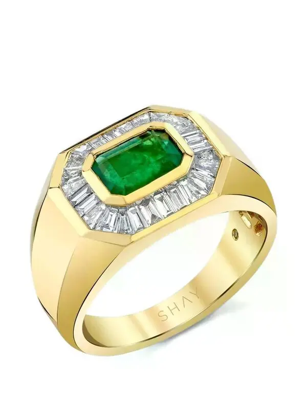 Shay Emerald And Diamond Ring - Gold