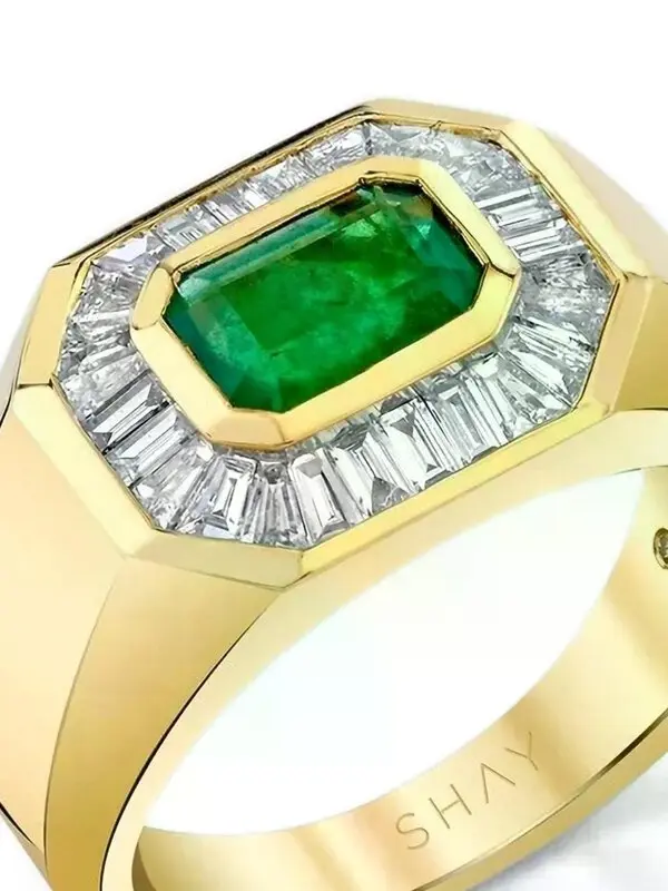 Shay Emerald And Diamond Ring - Gold