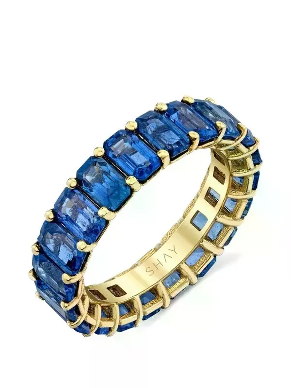 Shay Blue Sapphire Eternity Ring - Gold