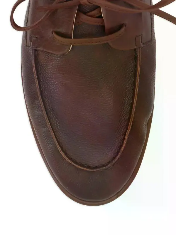 Auralee Lace-up Leather Loafers