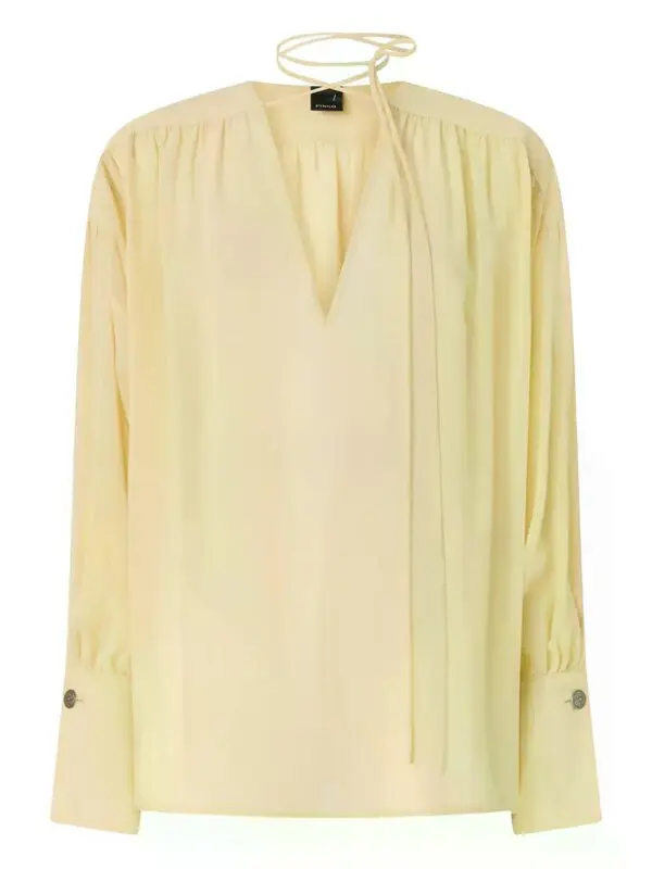 Pinko V-neck Cuffed Blouse