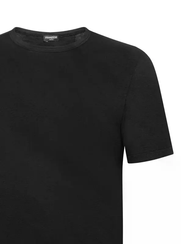 FRANZESE COLLECTION Crewneck Short-sleeve T-shirt - Black