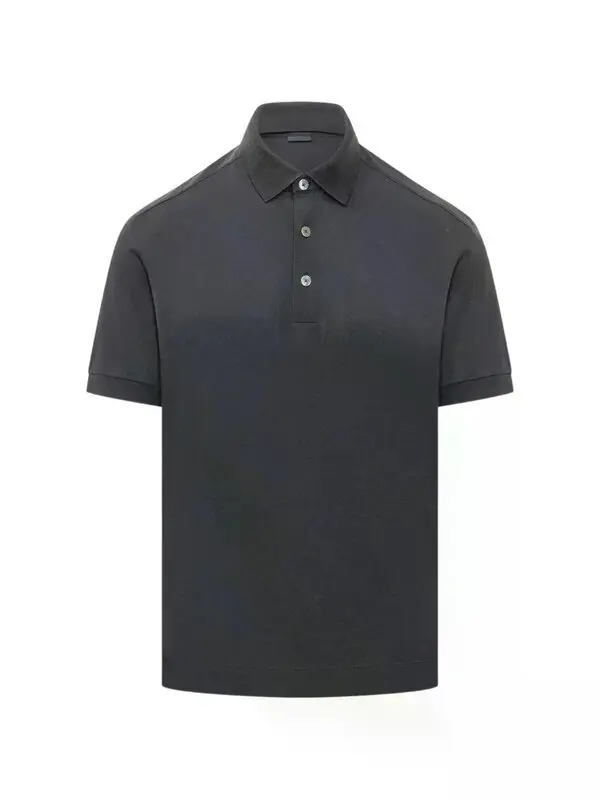 Zegna Short-sleeve Cotton Polo Shirt - Blue