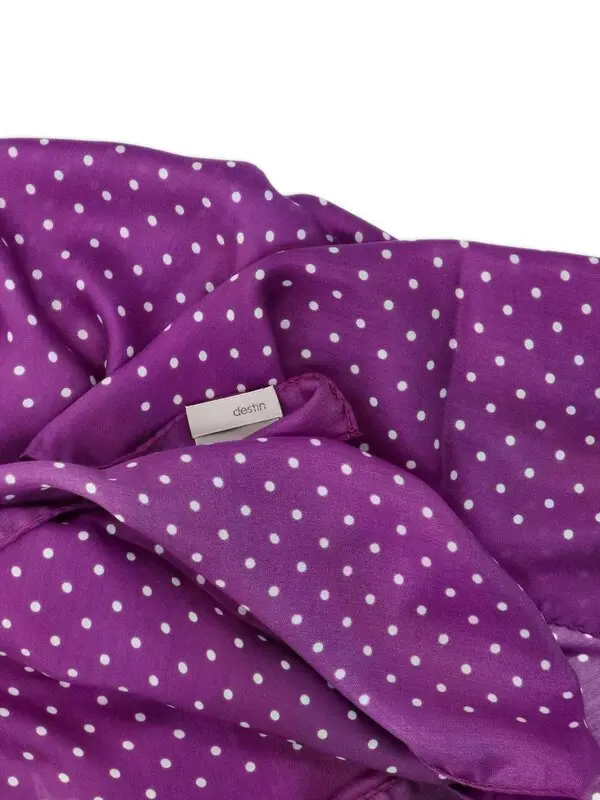 Destin Polka Dot Scarf - Purple