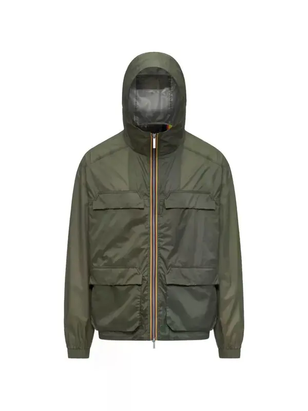 K-WAY Hooded Multi-pocket Jacket - Green