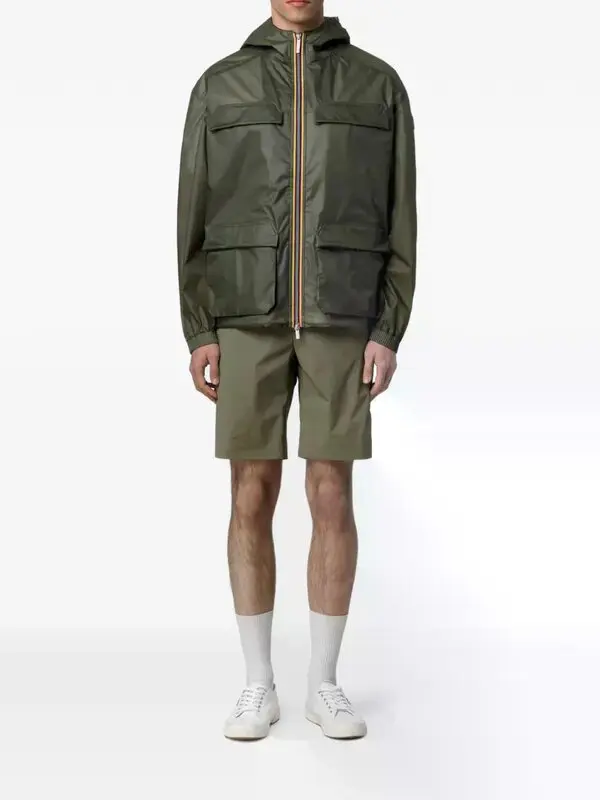 K-WAY Hooded Multi-pocket Jacket - Green