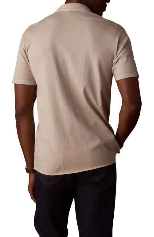 THE NORMAL BRAND Normal Short Sleeve Cotton Jersey Button-up Shirt - Pumice