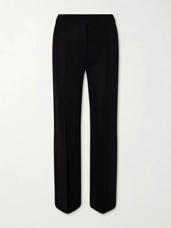 HIGH SPORT Evie Pleated Knitted Wide-leg Pants