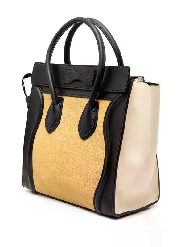 Celine 2013 Micro Tricolor Leather Luggage Tote Bag