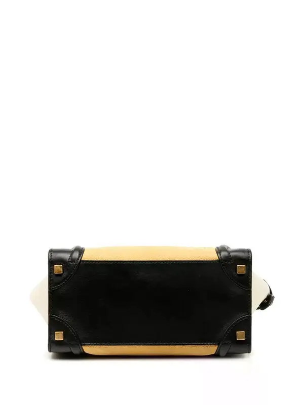 Celine 2013 Micro Tricolor Leather Luggage Tote Bag