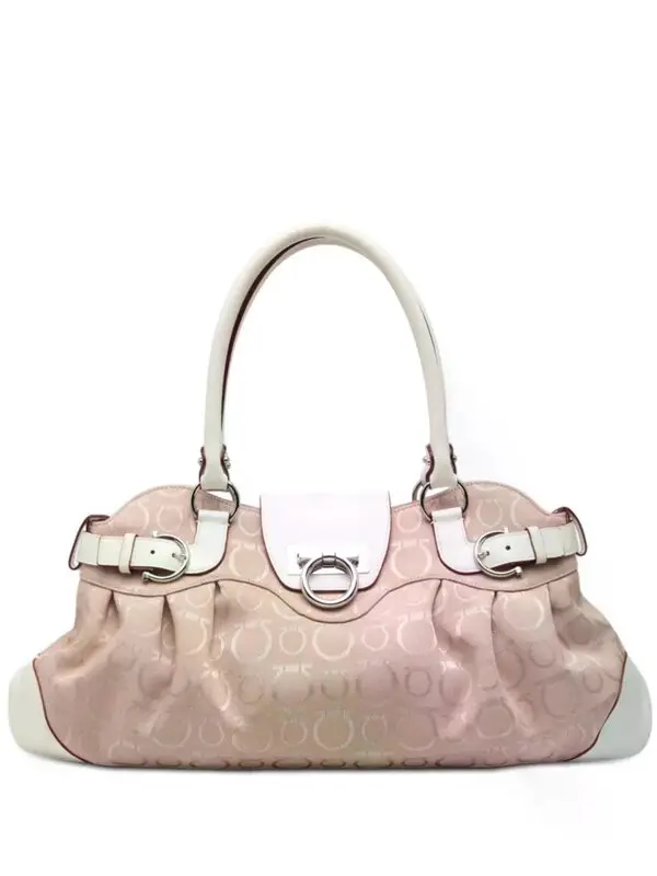 FERRAGAMO Gancini Canvas Marisa Handbag