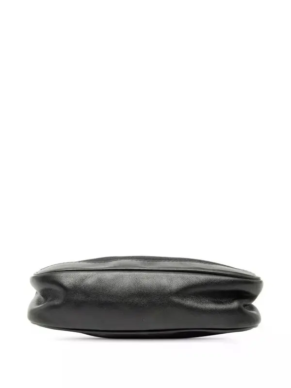 Gucci Leather Trimmed Canvas Shoulder Bag