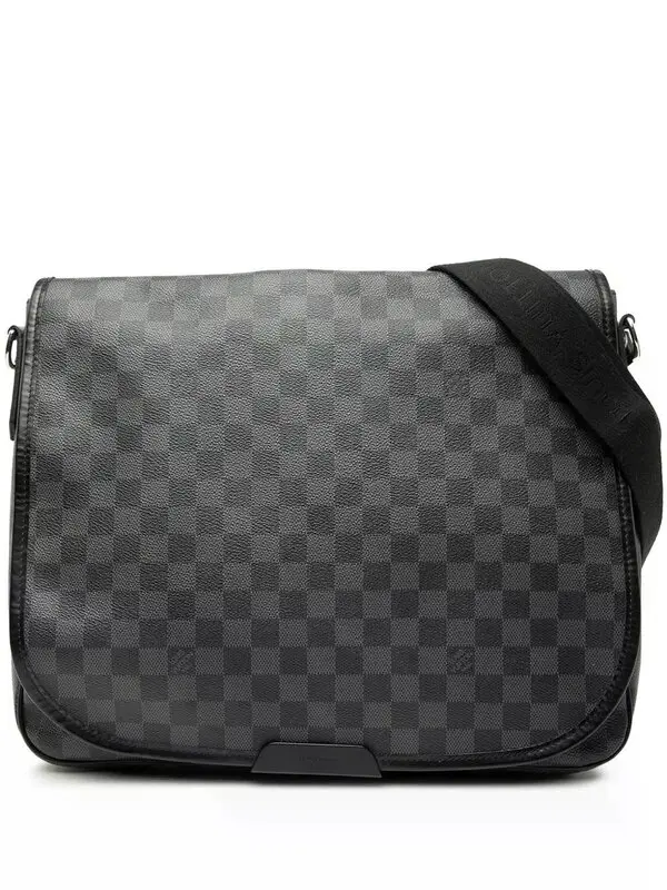 LOUIS VUITTON 2008 Damier Graphite Daniel Gm Crossbody Bag - Black