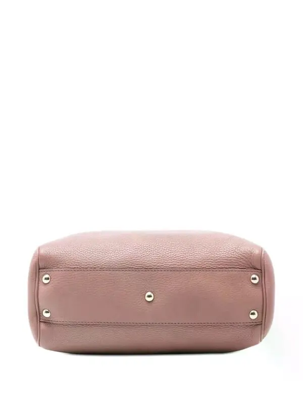 Gucci Small Calfskin Bamboo Shopper Satchel - Pink