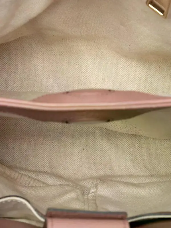 Gucci Small Calfskin Bamboo Shopper Satchel - Pink