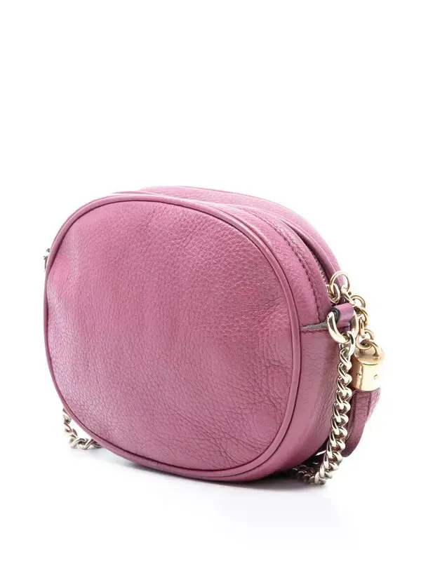 Gucci Mini Pebbled Calfskin Soho Chain Crossbody Bag - Pink