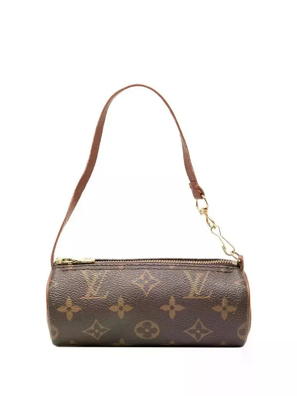 LOUIS VUITTON 1990-2025 Monogram Papillon Pochette Handbag - Brown