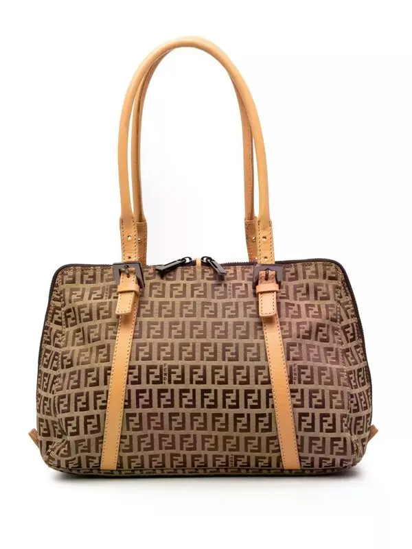 Fendi 2000-2010 Zucchino Canvas Shoulder Bag