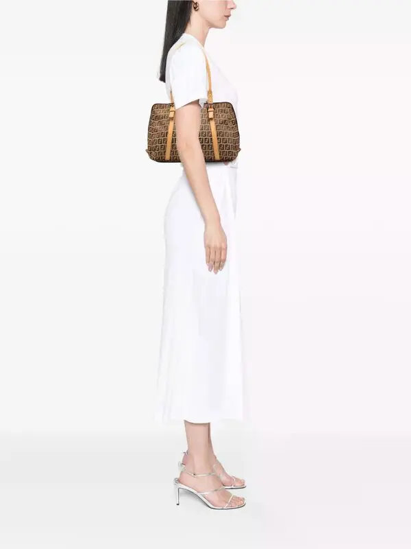 Fendi 2000-2010 Zucchino Canvas Shoulder Bag