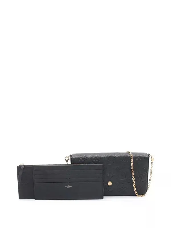 LOUIS VUITTON 2021 Monogram Empreinte Pochette Felicie - Black