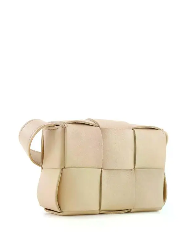 Bottega Veneta Candy Nappa Intrecciato Cassette Crossbody Bag - Brown
