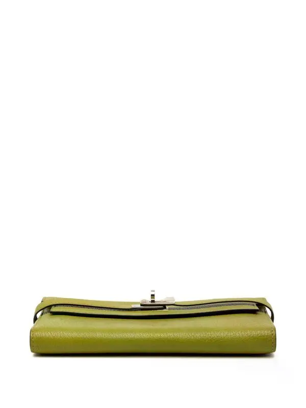 Hermès 2009 Chevre Mysore Kelly Longue Wallet - Green
