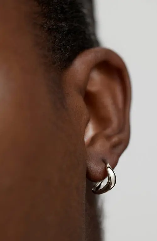 Monica Vinader Swirl Huggie Hoop Earrings