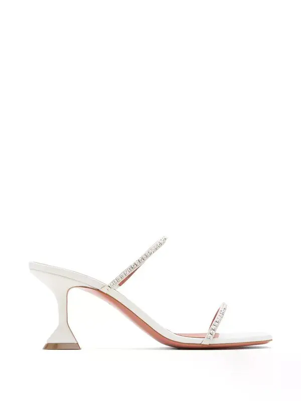 Amina Muaddi 70mm Gilda Mules - White