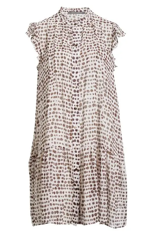 Julia Jordan Printed Pleated Frill Dress