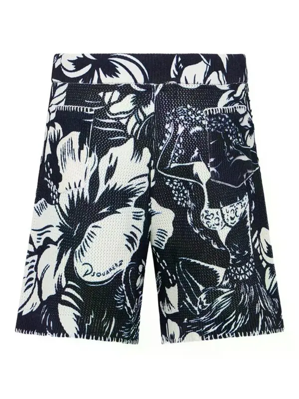 Dsquared2 Floral Print Drawstring Shorts
