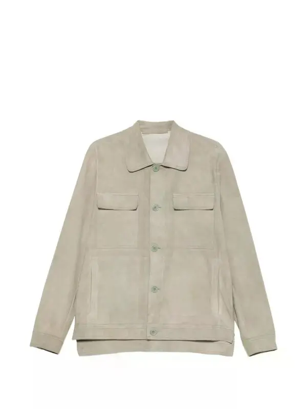 SALVATORE SANTORO Leather Shirt - Green