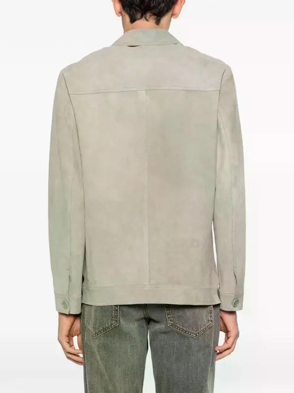 SALVATORE SANTORO Leather Shirt - Green