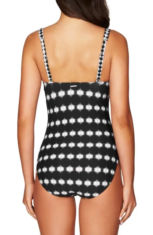 SEA LEVEL Twist Front Printed One-piece Swimsuit