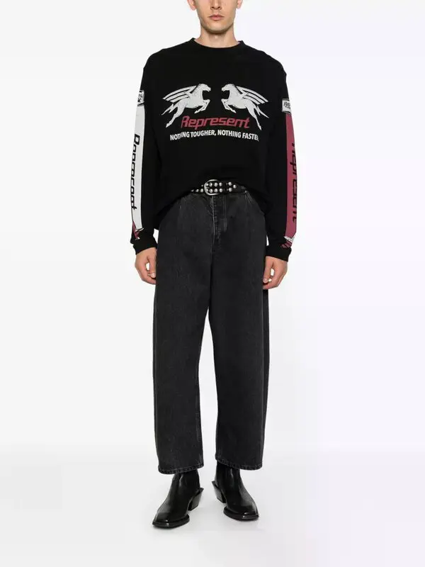 REPRESENT Pegasus Long-sleeve T-shirt - Black