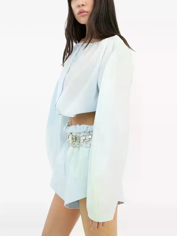 ROTATE BY BIRGER CHRISTENSEN Tie-strap Long-sleeve Blouse