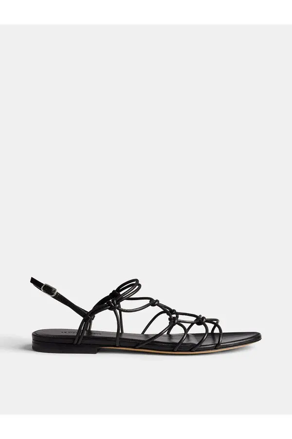 Le Monde Beryl Grace Leather Sandal - Black