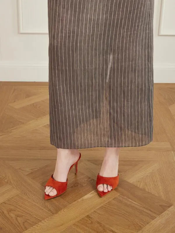 GIANVITO ROSSI Elle 85 Suede Sandals