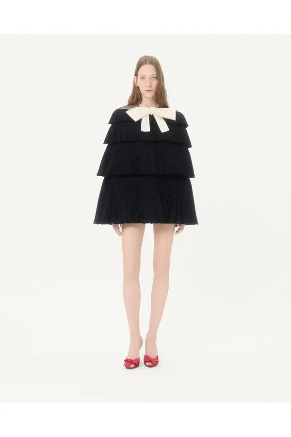 Valentino Garavani Embroidered Organza Cape