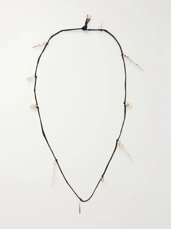 Gabriela Hearst Gold-tone Charm Necklace - Black