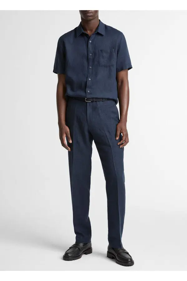 Vince Linen Classic Fit Trousers