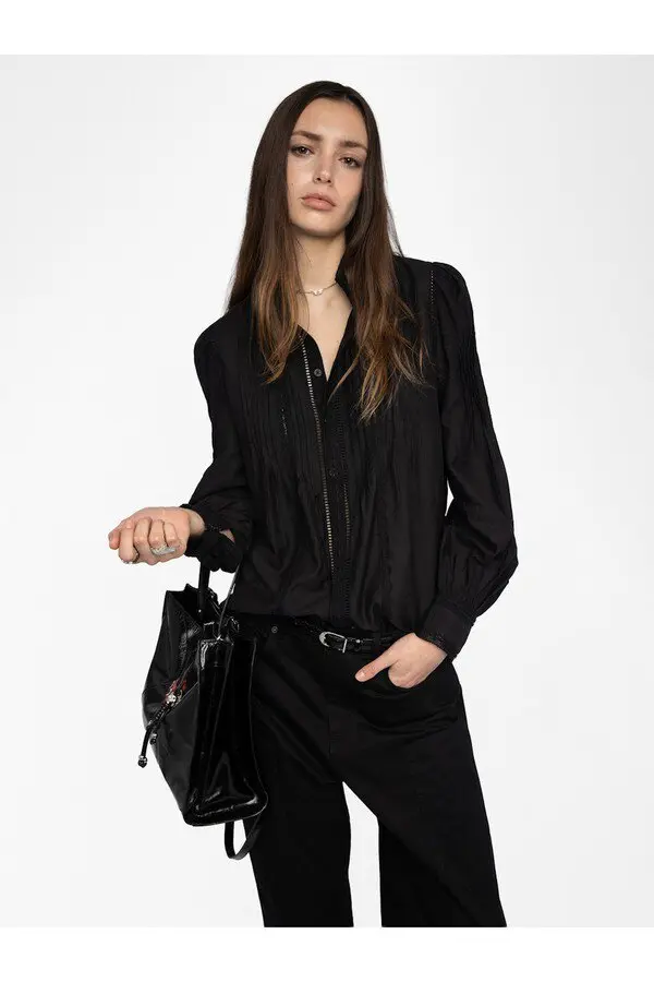 Zadig&Voltaire Timz Lace Detailed Blouse - Black